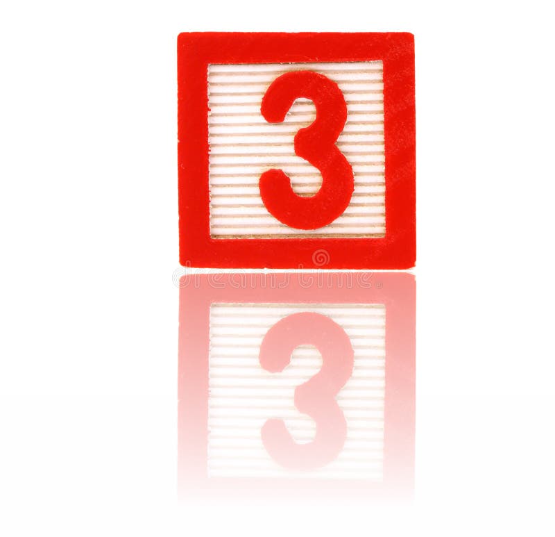 Nummer drie stock afbeelding. Image of spelling, kleur - 5345857