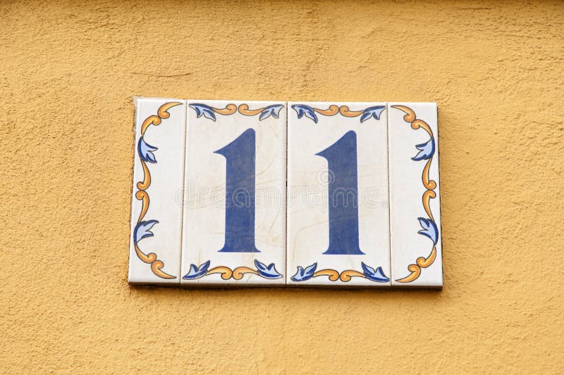 Nummer elf stock afbeelding. Image of muur, aantal, cirkel - 44286957