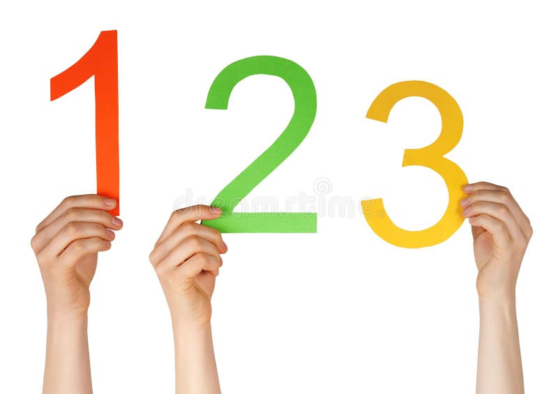 Nummer ett två tre stock illustrationer. Illustration av först - 44616531