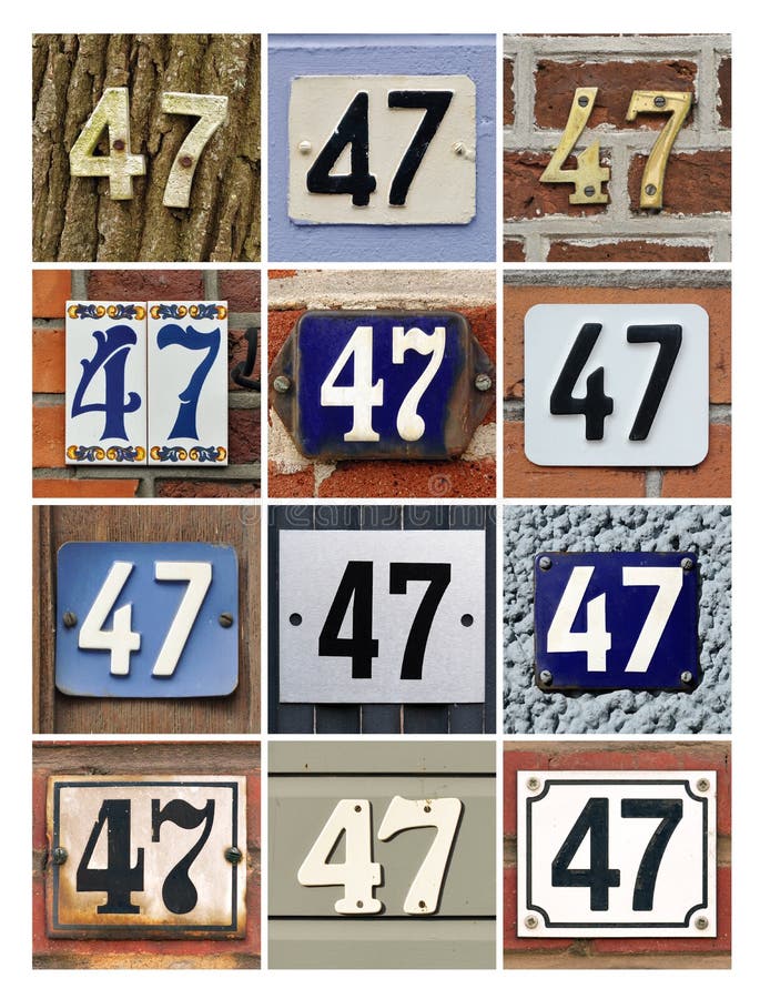 Nummer 47-teken stock foto. Image of leeftijd, grafisch - 174426348