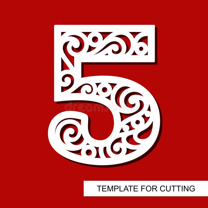 Nummer vijf - 5 stock illustratie. Illustration of vijf - 118868826