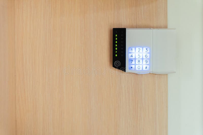 Numpad of Remote Control Panel of the Security System in the Apartment ...