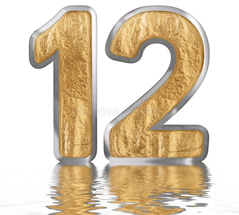 Le Chiffre 12, Douze, D'isolement Sur Le Fond Blanc, 3d Rendent ... Le Chiffre 12, Douze, D'isolement Sur Le Fond Blanc, 3d Rendent ...