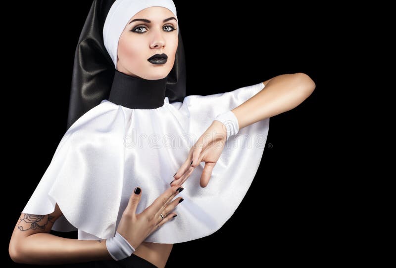 Nun stock image. Image of manicure, retouching, horizontal - 36443257