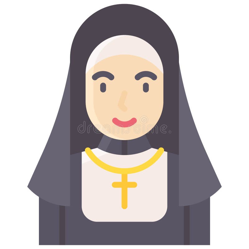 Nun Icon, Holy Week Related Vector Illustration Stock Vector ...