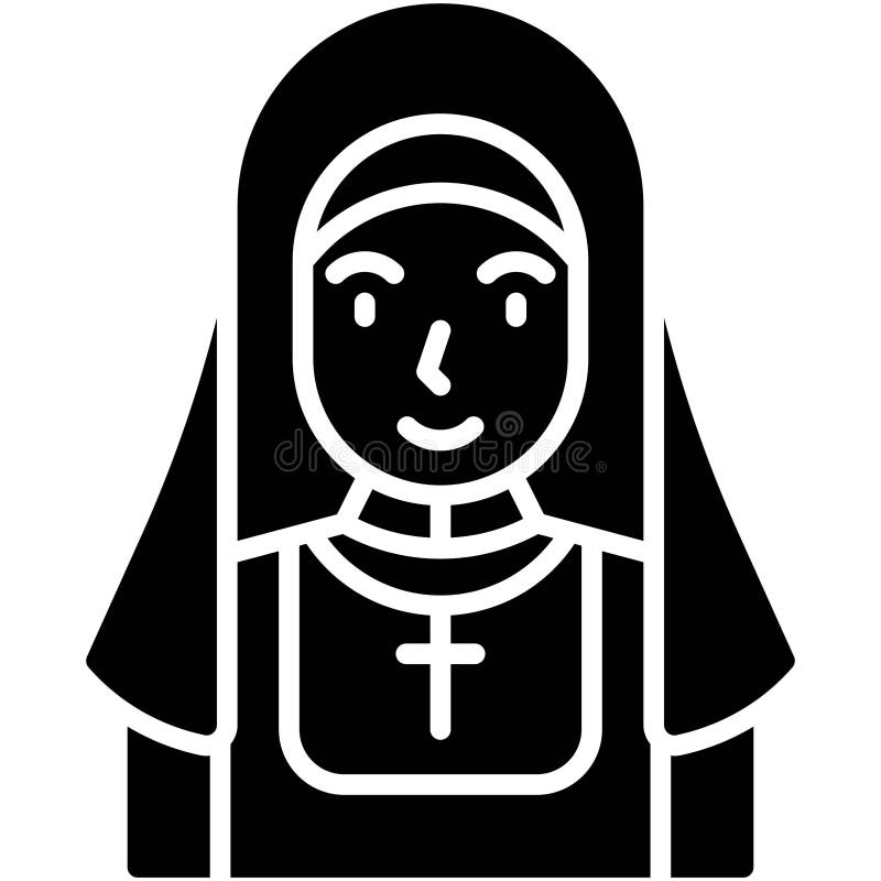 Nun Icon, Holy Week Related Vector Illustration Stock Vector ...