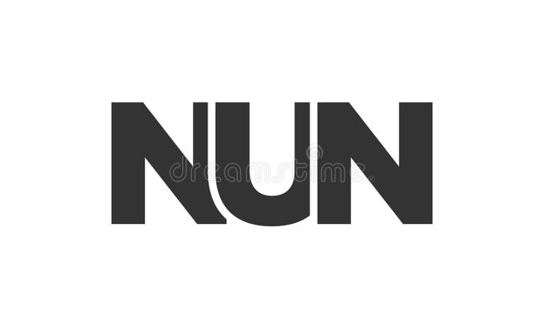NUN Logo Design Template with Strong and Modern Bold Text. Initial ...