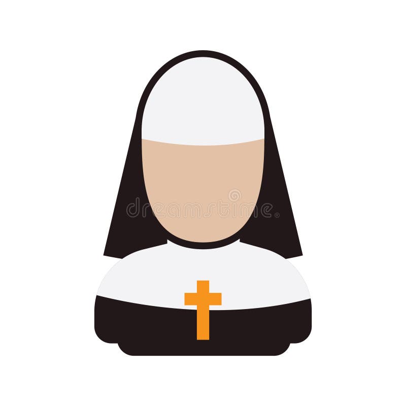 Nun. Vector Illustration Decorative Design Stock Vector - Illustration ...