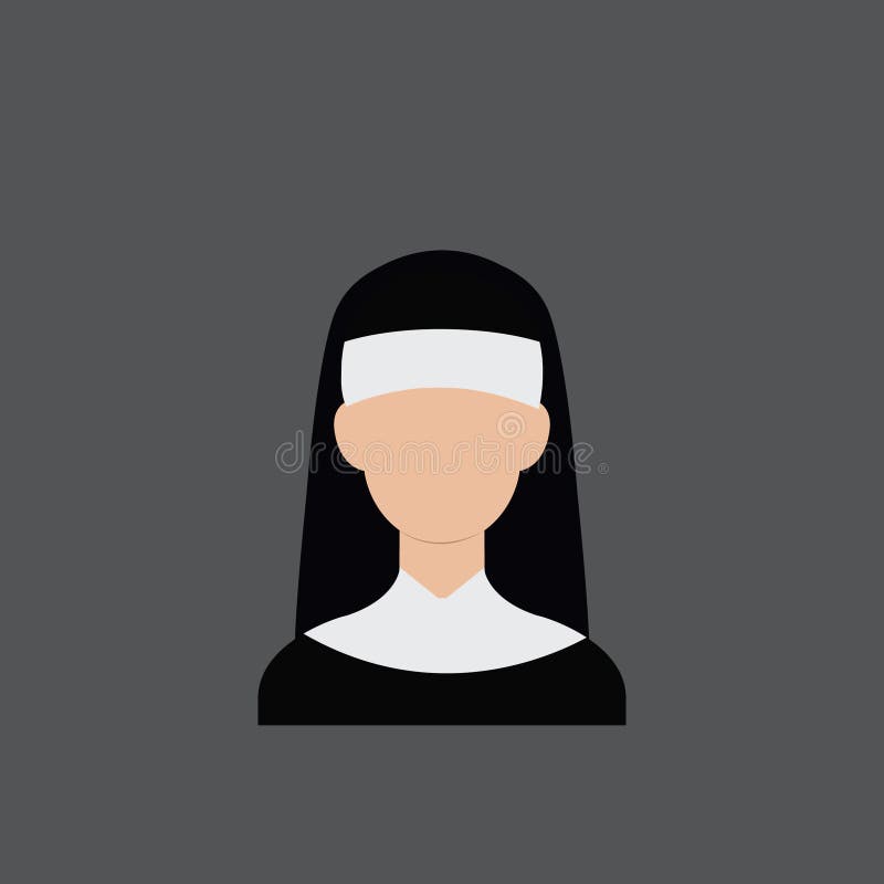 Nun. Vector Illustration Decorative Design Stock Vector - Illustration ...