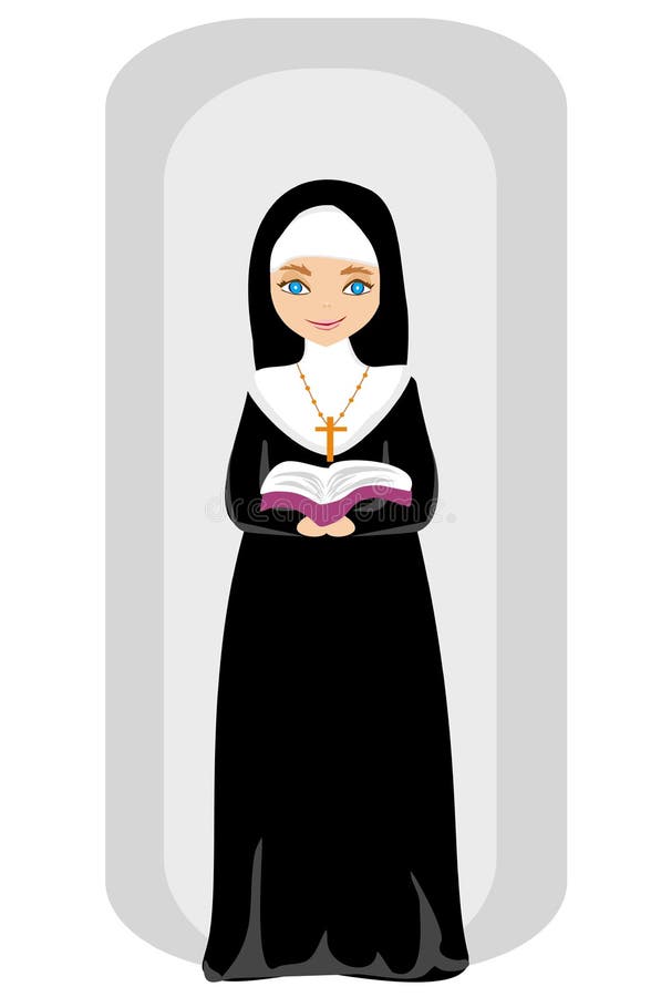 Nun stock vector. Illustration of christian, career, lady - 30536188