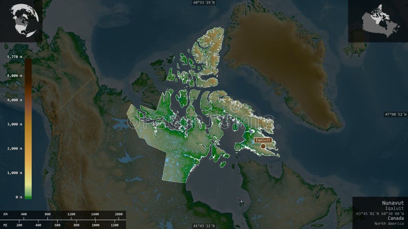 Nunavut, Canada - Composition. Physical Stock Illustration ...