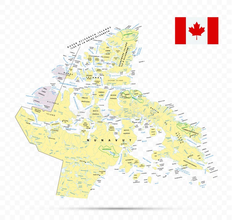 Nunavut Map. Canada state stock vector. Illustration of america - 249278207