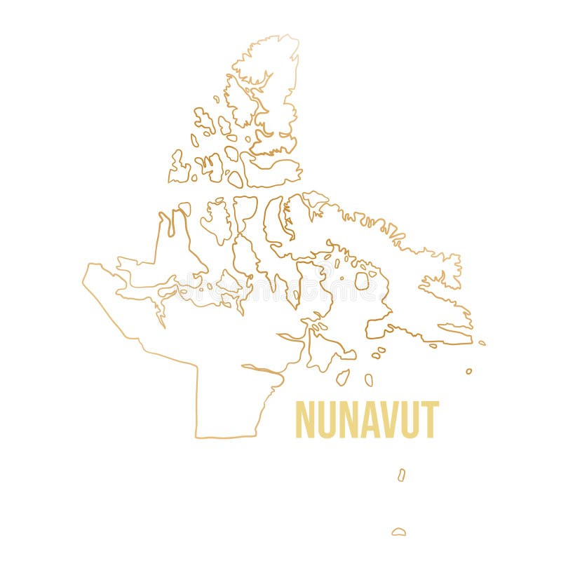 Nunavut map stock vector. Illustration of modern, simple - 326401274