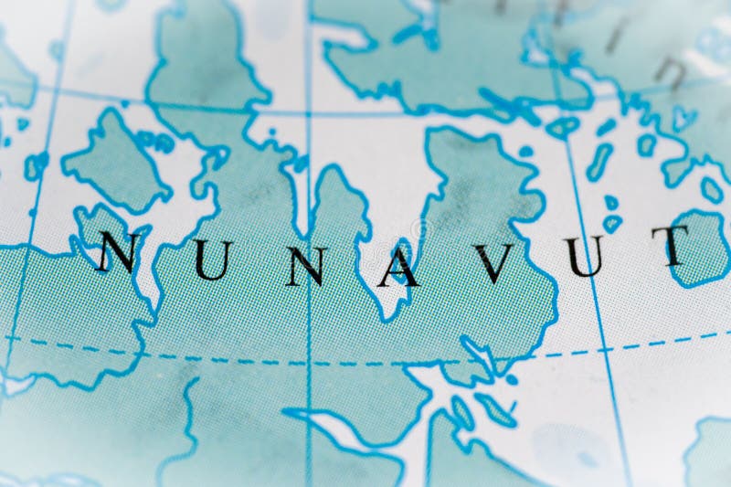 Nunavut State, Canada Highlighted on a World Map Stock Photo - Image of ...