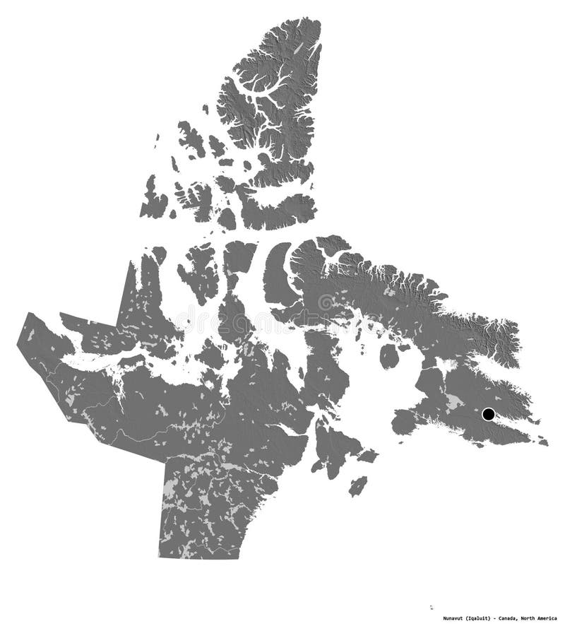 Nunavut, Territory of Canada, on White. Bilevel Stock Illustration ...