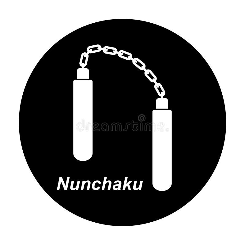 Nunchaku icon stock vector. Illustration of silhouette - 316920500