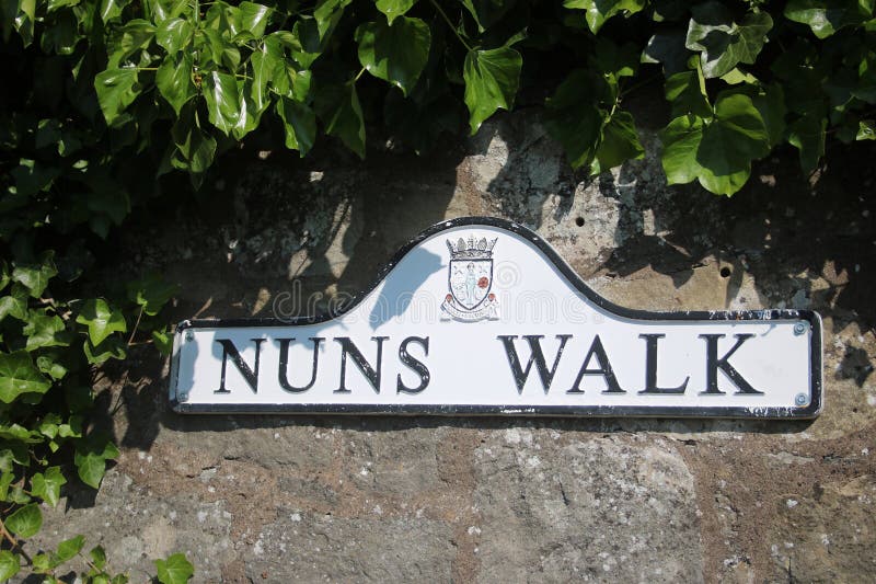 Nuns Walk Sign on Footpath at Coldstream Editorial Stock Image - Image ...