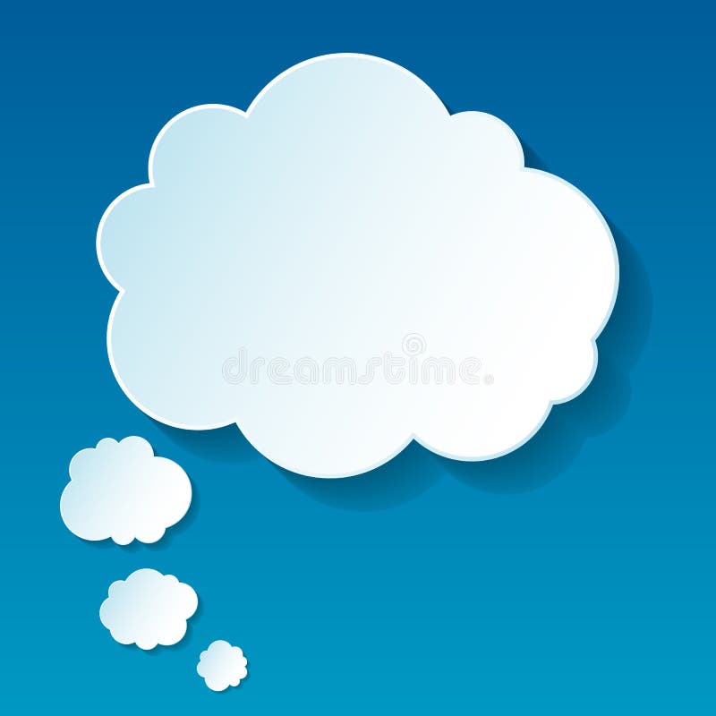 La Nuvola Dei Pensieri Dell'icona Piana Di Giorno Del ` S Del Biglietto ...