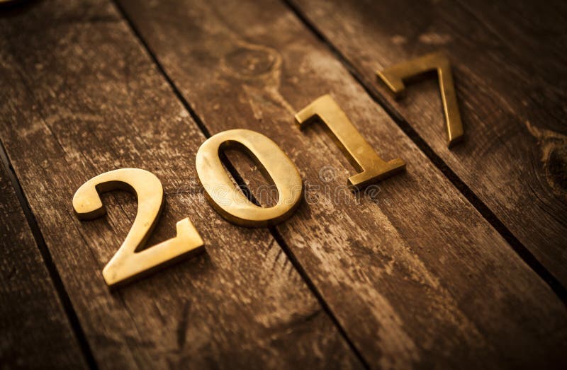 Nuovo anno 2017 immagine stock. Immagine di incandescenza - 67182691