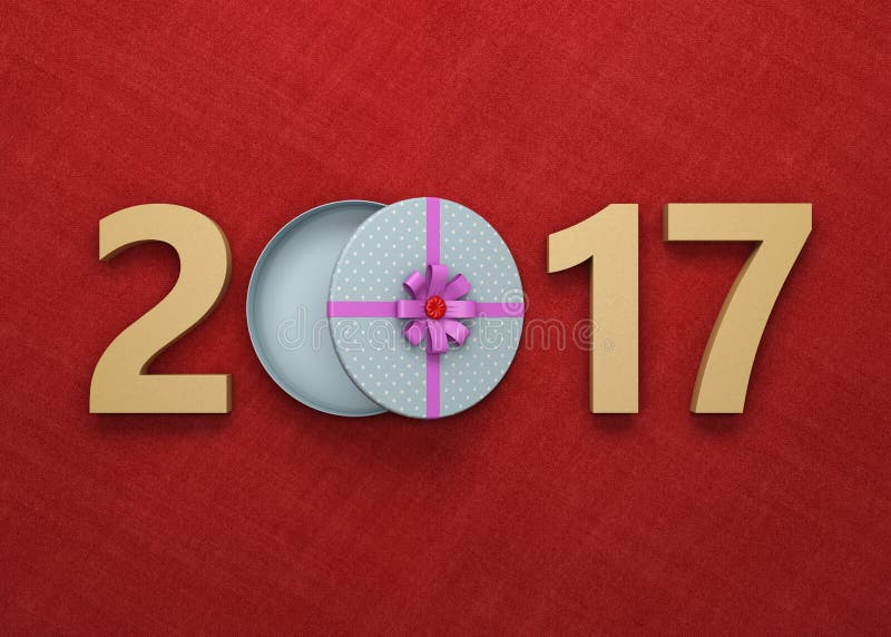 Nuovo anno 2017 illustrazione di stock. Illustrazione di imballaggio ...