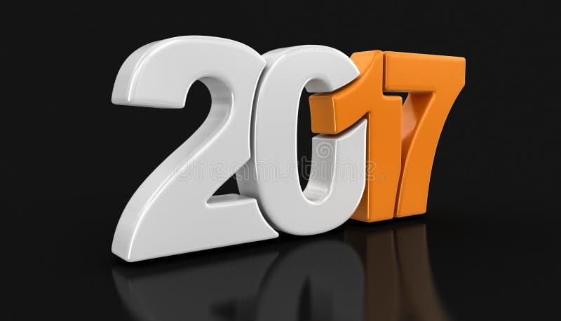 Nuovo anno 2017 illustrazione di stock. Illustrazione di vigilia - 78663186