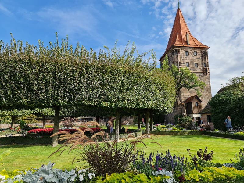 Nuremberg Castle Park and Garden Editorial Photo - Image of fortress ...