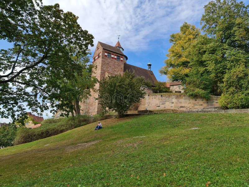 Nuremberg Castle and Park in Germany, Europe Editorial Photo - Image of ...