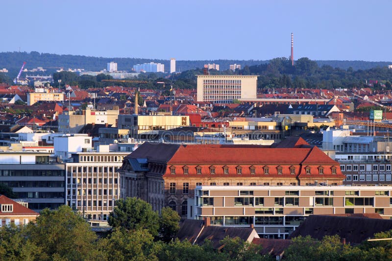 Nuremberg, Germany - August 25, 2023: Cityscape of Nuremberg, Bavaria ...