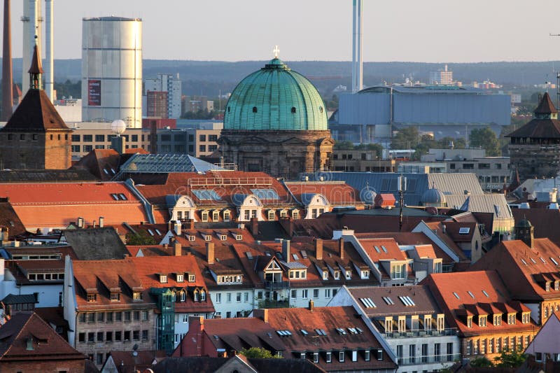 Nuremberg, Germany - August 25, 2023: Cityscape of Nuremberg, Bavaria ...