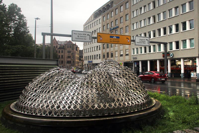 Nuremberg, Germany - August 26, 2023: Transit, a Sculpture by Hermann ...