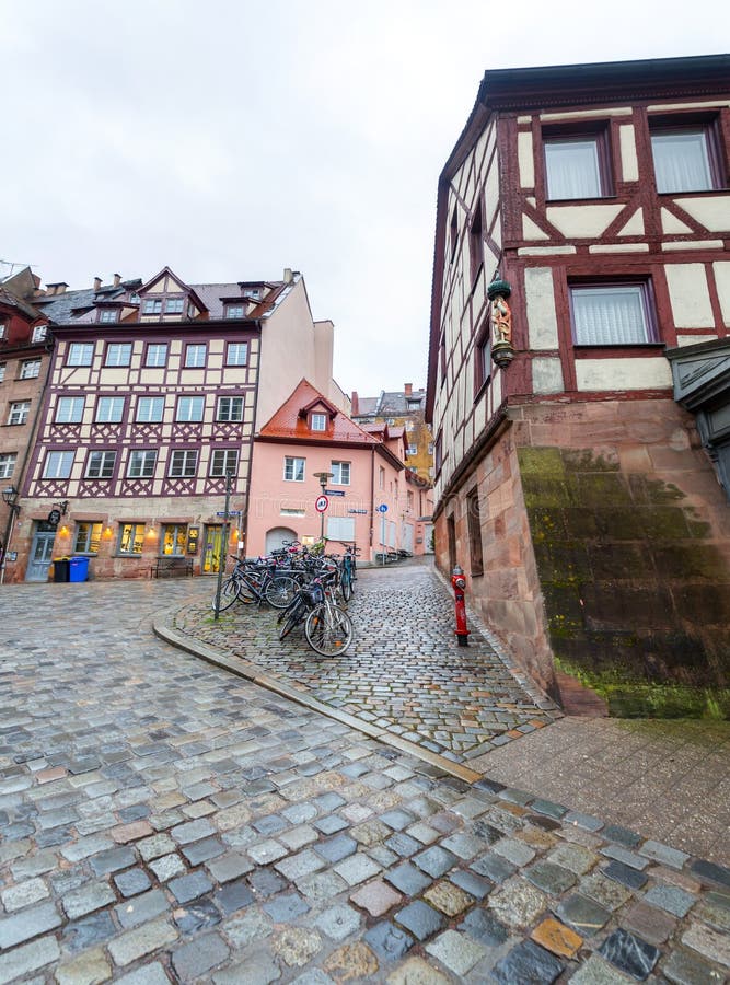 Typical German Architecture in Nuremberg, Germany Editorial Photography ...