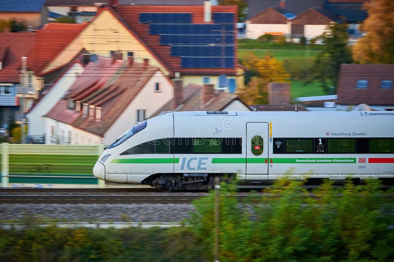 NUREMBERG, GERMANY - OCTOBER 25 2021:German High-speed Train ICE ...