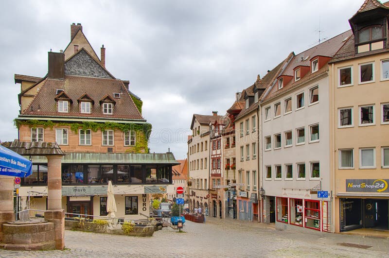 Nuremberg, Germany. Place at Tiergartner Gate. Editorial Stock Photo ...