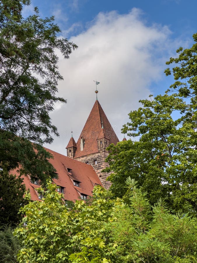 Nuremberg Imperial Castle Red Tiled Roofs Stock Image - Image of ...