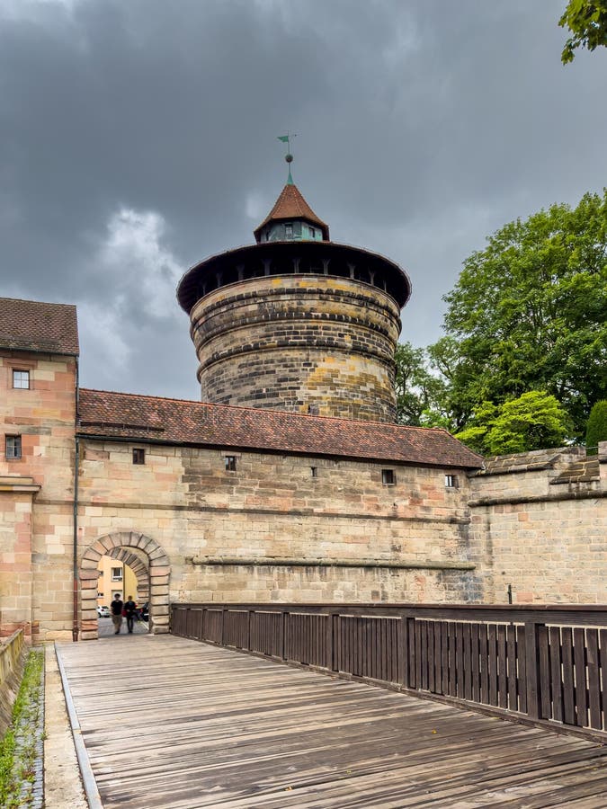 Nuremberg Imperial Castle and Sinwell Tower Stock Photo - Image of ...