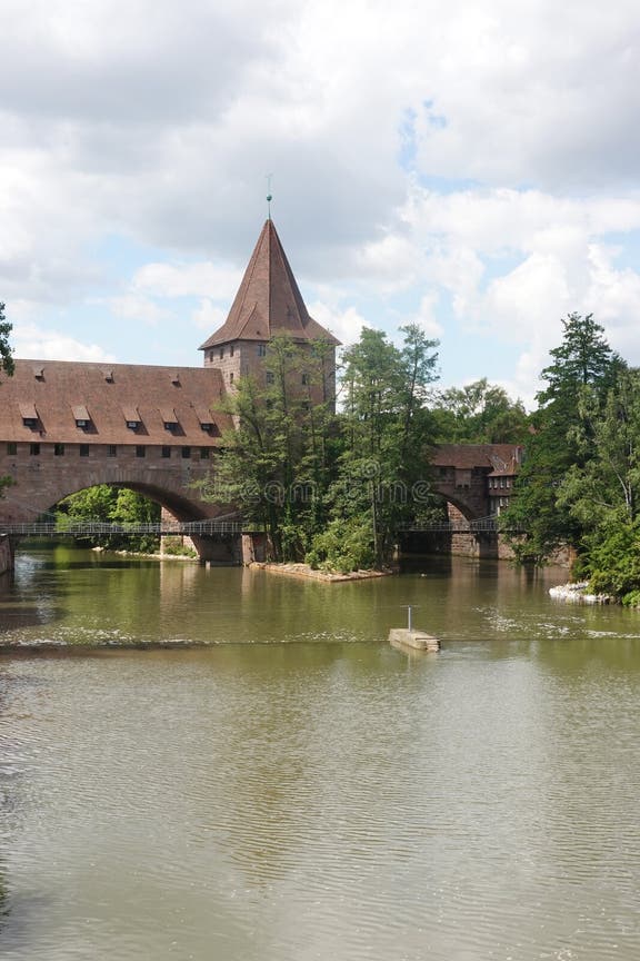 Schlayer Tower in Old Fortification in Nuremberg, Germany Stock Photo ...