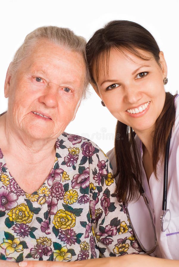 Happy nurse and patients stock image. Image of emotions - 20855333