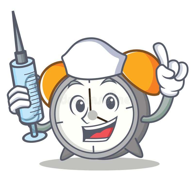 Nurse with hourglass stock illustration. Illustration of cartoon - 29796463