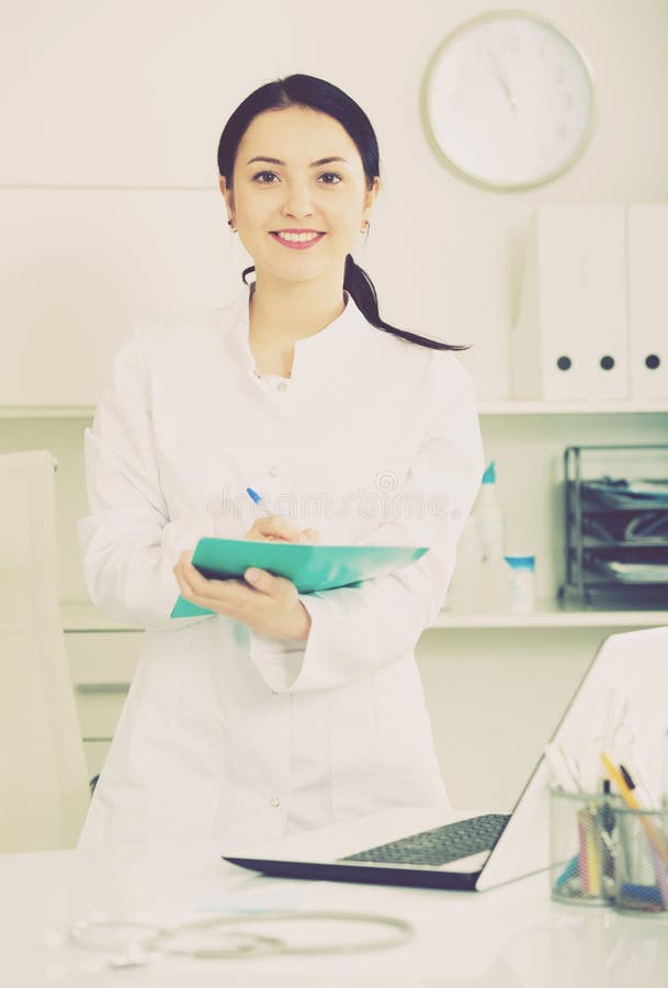 Nurse Arranging Appointment Stock Image - Image of consultation ...