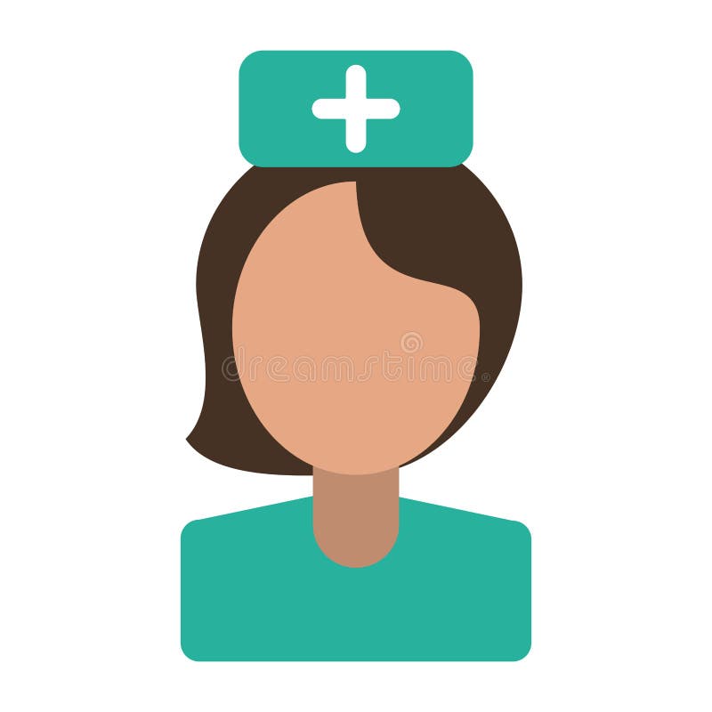 Nurse Profile Icon With Circle Shape. Stock Vector - Illustration of ...