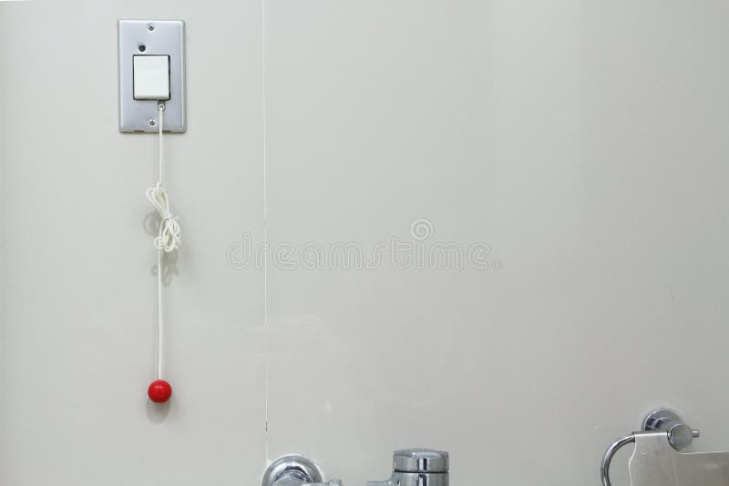 Nurse Call in a Toilet for Patient Pull the Rope or Press the Button ...
