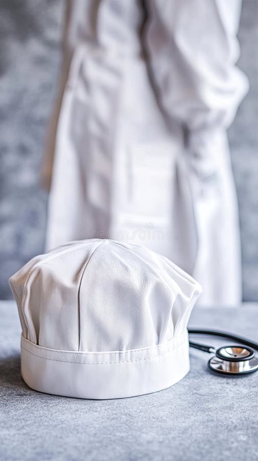 Nurse Cap and Stethoscope Create a Serene Moment of Medical Readiness ...