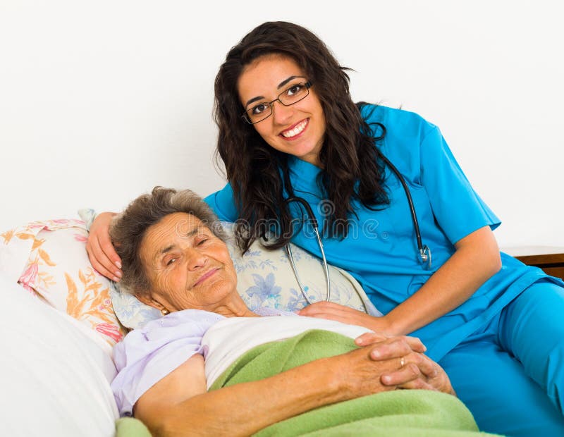 Nurse Caring for Elder Patients Stock Photo - Image of doctor, cancer ...