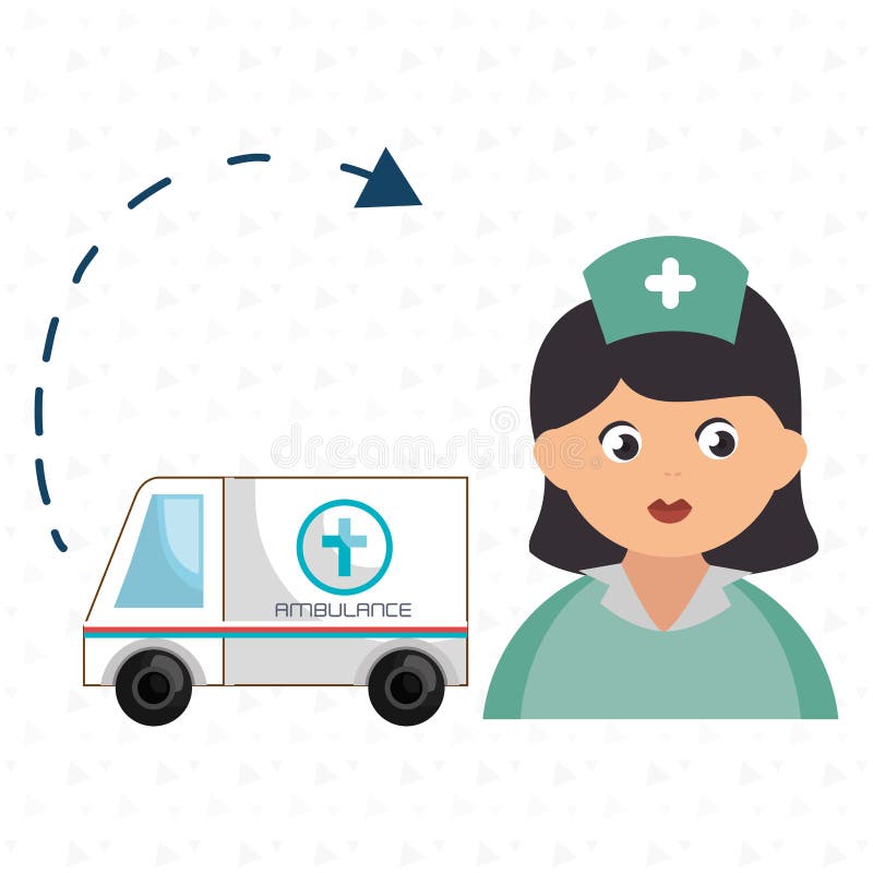 Nurse Cartoon Ambulance Help Stock Illustration - Illustration of ...