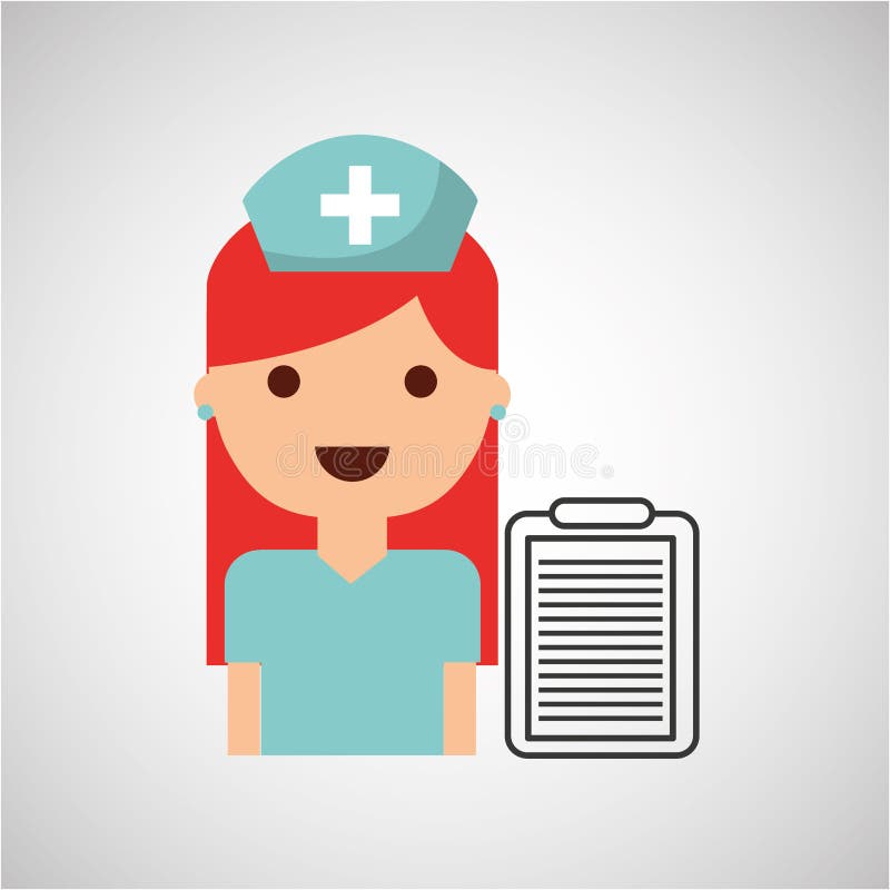 Nurse Charatcer with Pill Capsule Medication Design Stock Illustration ...