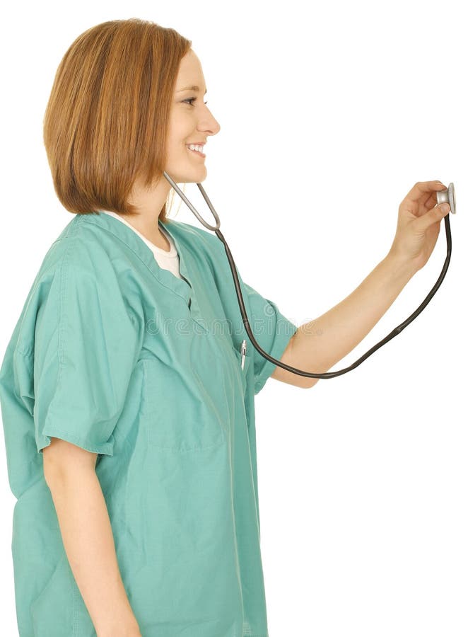Nurse Checking With Stethoscope Picture. Image: 5018402