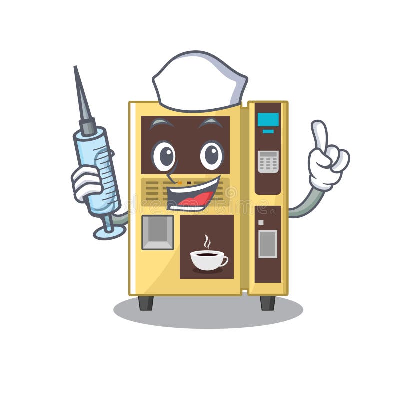 Nurse Vending Machine Isolated With The Mascot Stock Vector ...