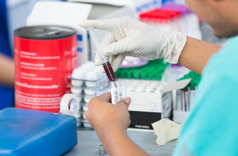 Nurse Collecting a Blood from a Patient Stock Photo - Image of donation ...