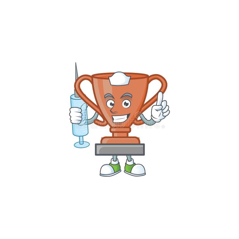 Syringe with Trophy stock vector. Illustration of place - 72947599