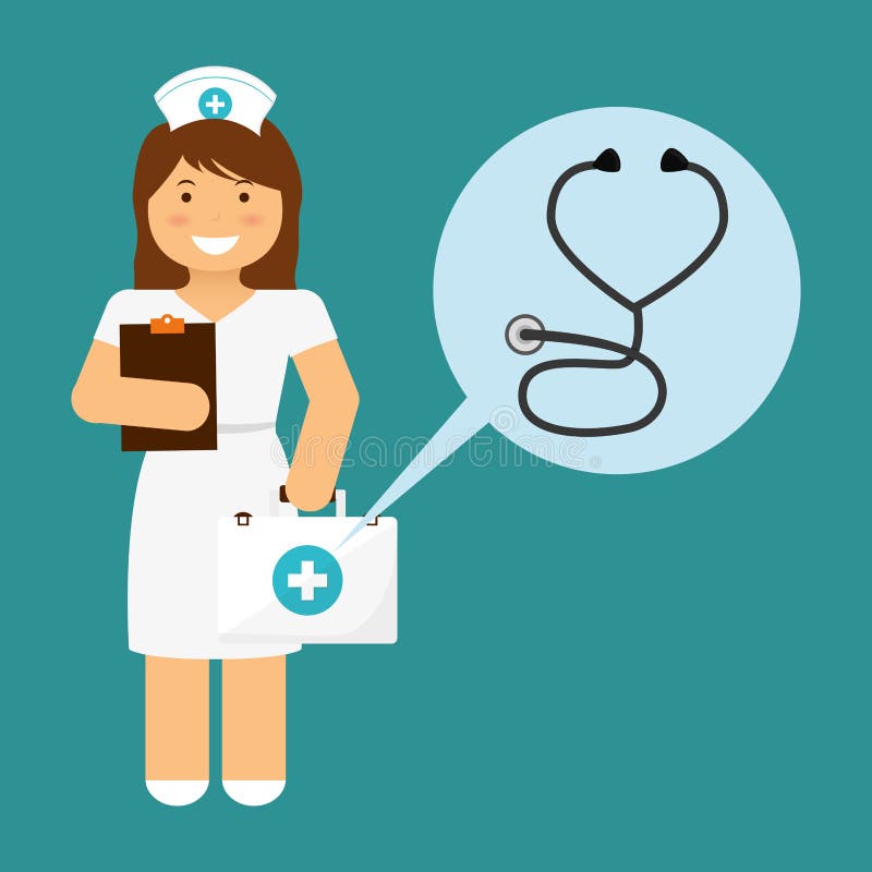 Nurse design stock vector. Illustration of clinic, public - 59986242